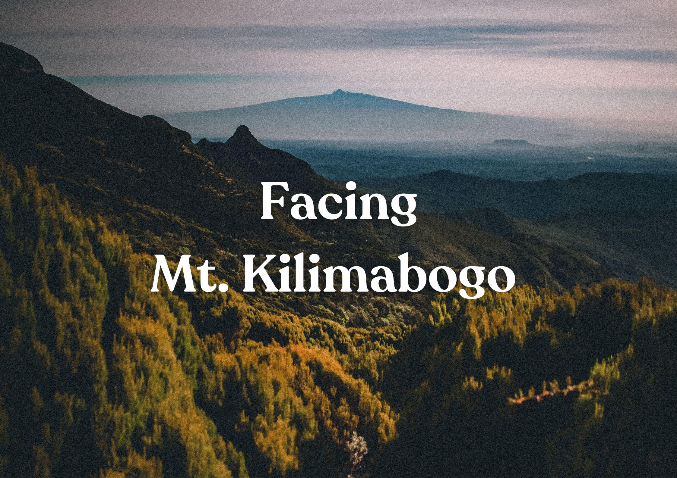 Facing Mt Kilimambogo – Lets Drift